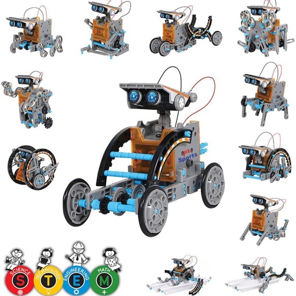 Toys | New 12 Robots In 1 Stem Toys For Kids Ages 81 190 Pc Diy Robot ...